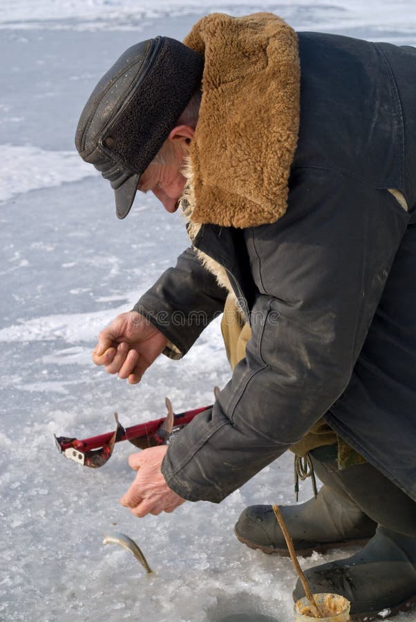Winter Fishing, Good Catch of Fish in Winter on Ice Stock Photo - Image ...