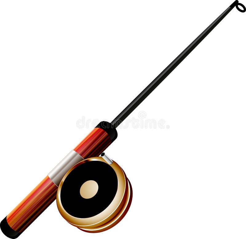 Winter fishing rod stock vector. Illustration of incentive - 53217734