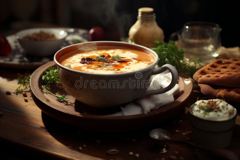 Winter Food Photography Showcasing Cozy and Stock Illustration ...