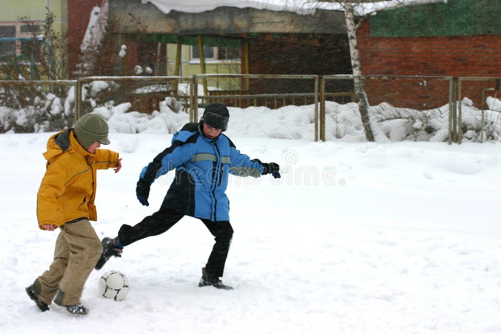 Winter football stock image. Image of court, kind, ball - 1810539