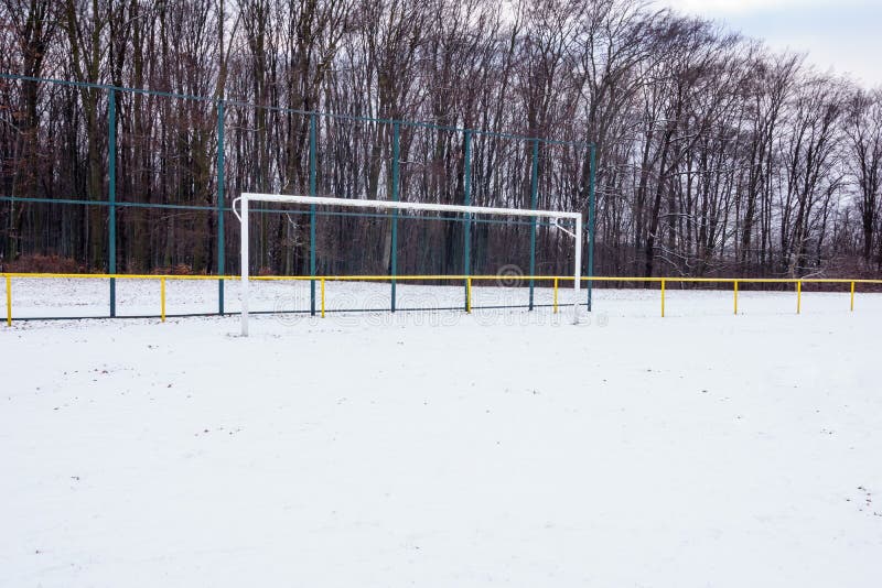 Football Pitch Winter Snow Stock Images - Download 122 Royalty Free Photos