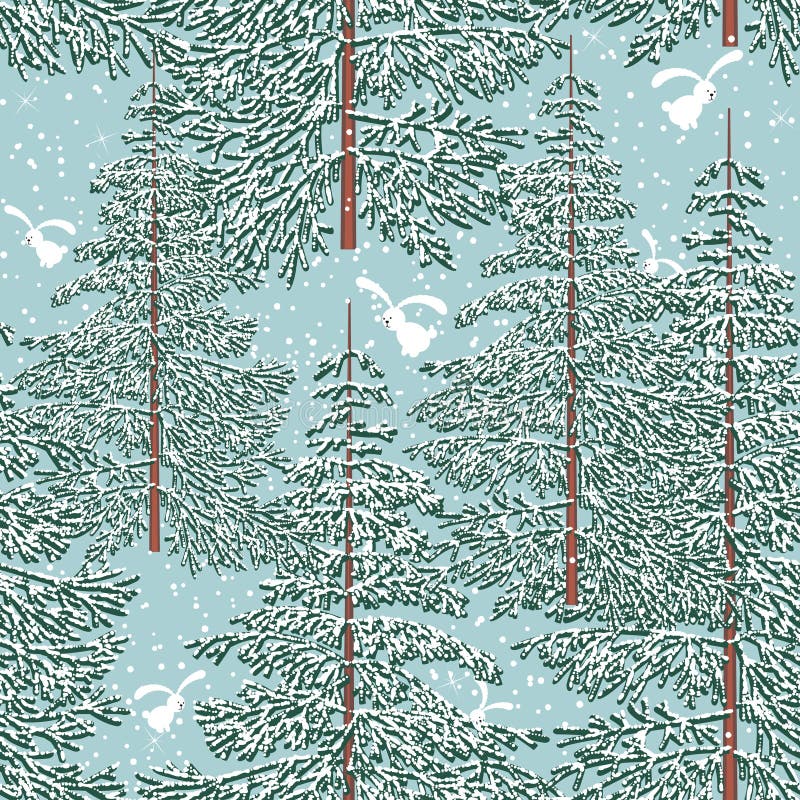 Winter forest stock vector. Illustration of outdoor, color - 20351708