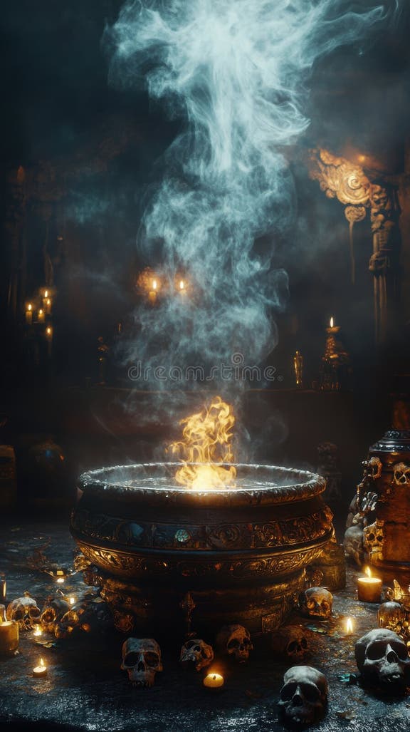 Voodoo Cauldron Ritual. stock image. Image of atmosphere - 342090777