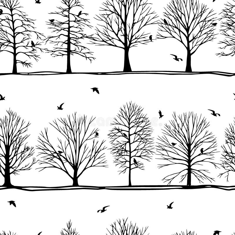 Winter forest pattern stock vector. Illustration of outdoor - 134499459