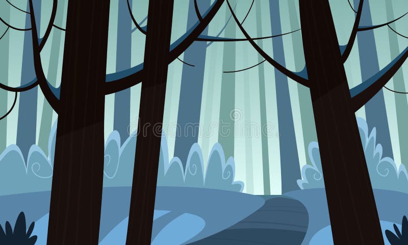 Forest Trail stock vector. Illustration of trail, bush - 72529455