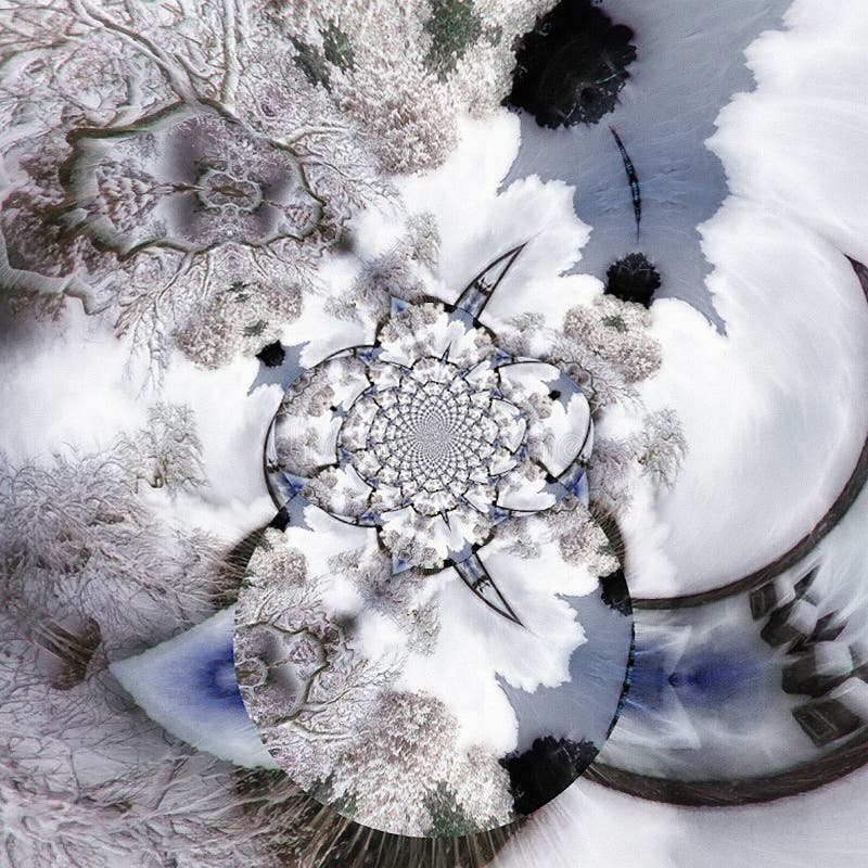 Winter fractal stock illustration. Illustration of curves - 157671425