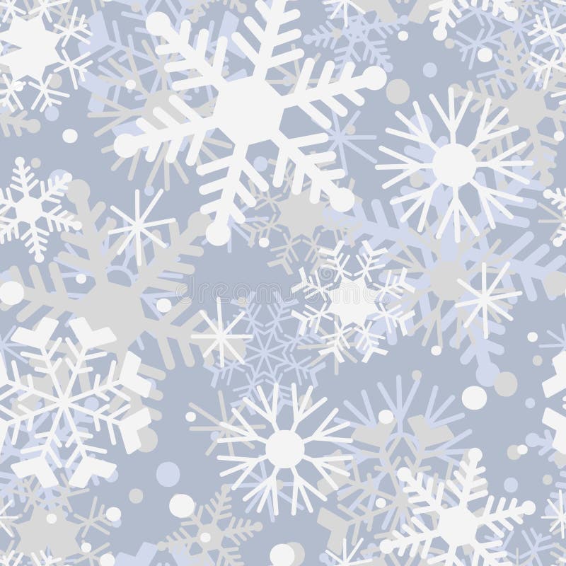 Winter Frost Pattern with Snowflakes . Winter Seamless Pattern. Stock ...