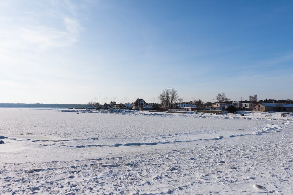 Winter frozen vilage stock photo. Image of frost, cold - 26067530