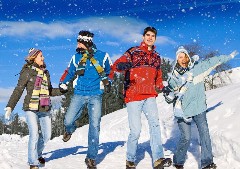 Winter fun 26 stock photo. Image of playing, holding - 12154628