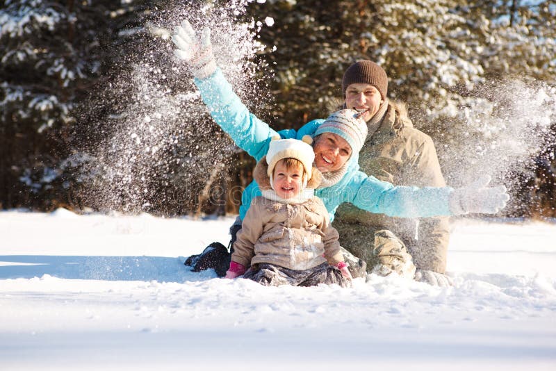 Winter fun stock image. Image of lovely, daytime, daddy - 12630245