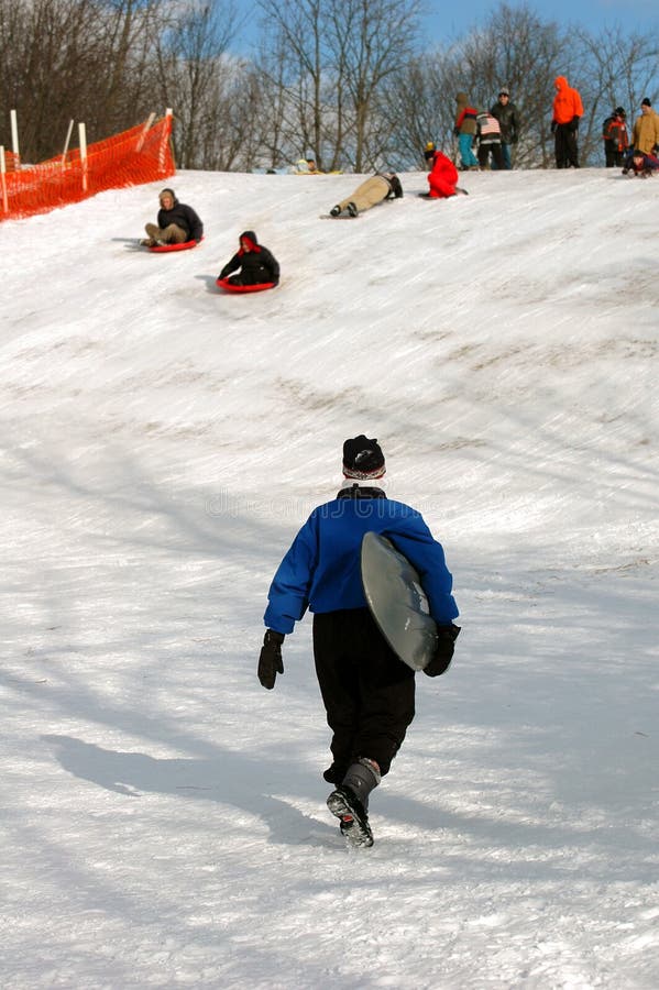 Winter fun stock photo. Image of playing, snowflakes, slide - 1959754