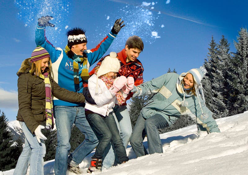 Winter fun 26 stock photo. Image of playing, holding - 12154628