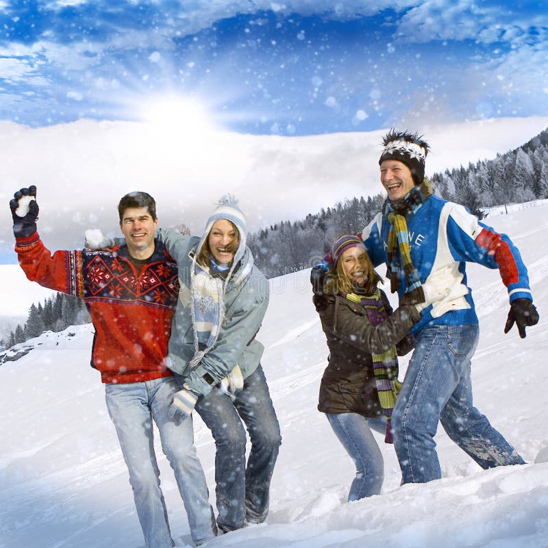 Winter fun 22 stock image. Image of family, nature, healthy - 12154553