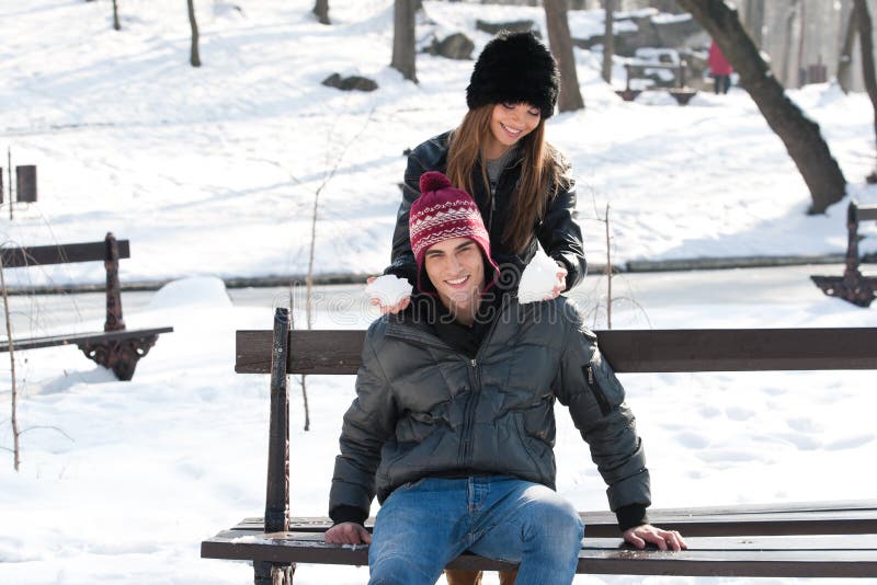 Winter fun stock image. Image of family, couple, season - 21867149