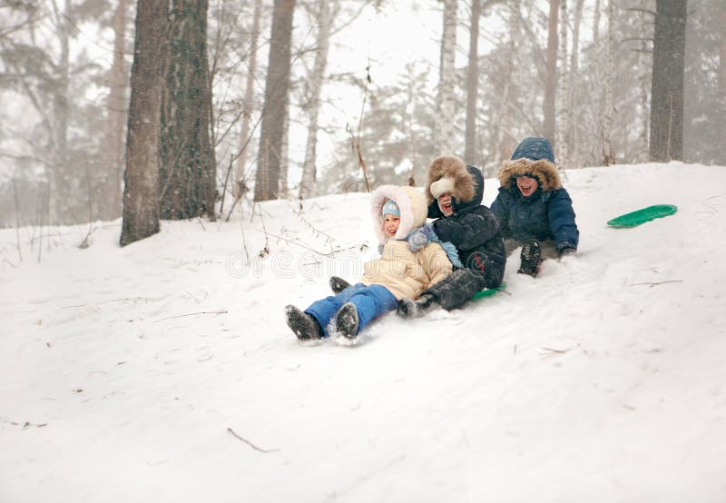 Winter fun stock photo. Image of horizontal, snow, laughter - 22461810