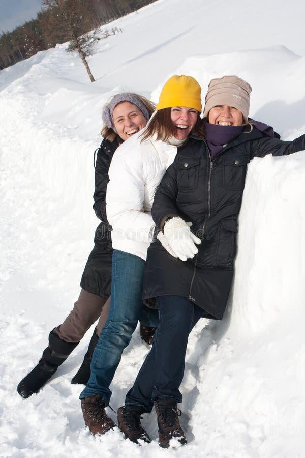 Winter Fun stock photo. Image of close, friends, person - 23026452