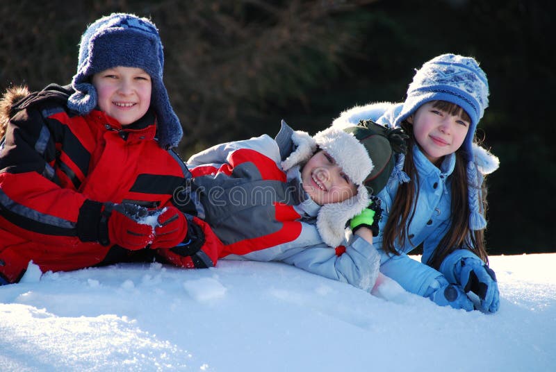 Winter fun stock photo. Image of sister, smile, snowy - 5212810