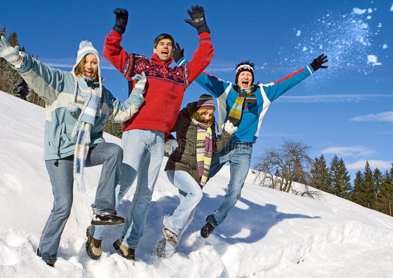 Winter fun 22 stock image. Image of family, nature, healthy - 12154553