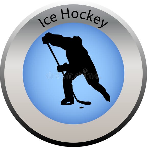 Winter Game Button Ice Hockey Stock Vector - Illustration of button ...