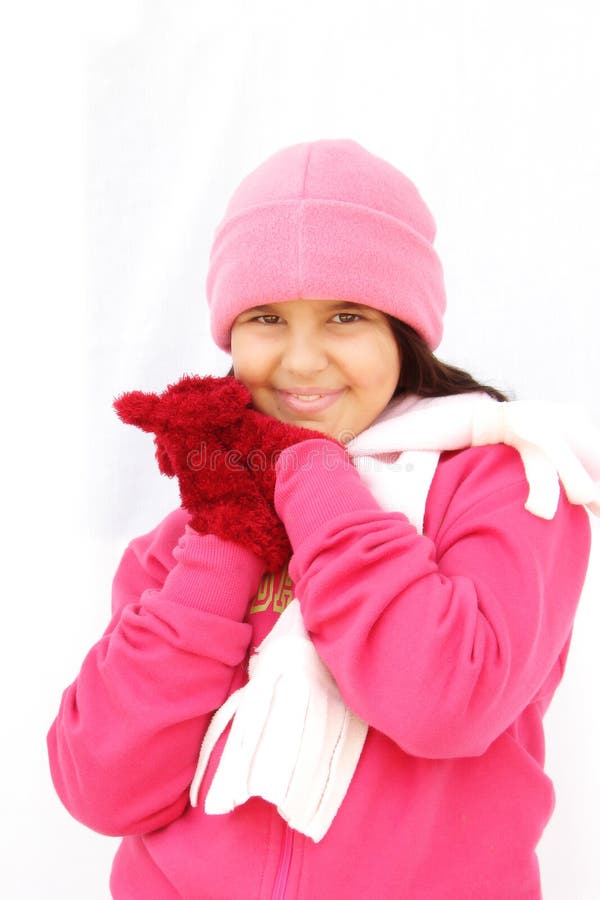 Winter girl stock image. Image of january, casual, ethnic - 3305835