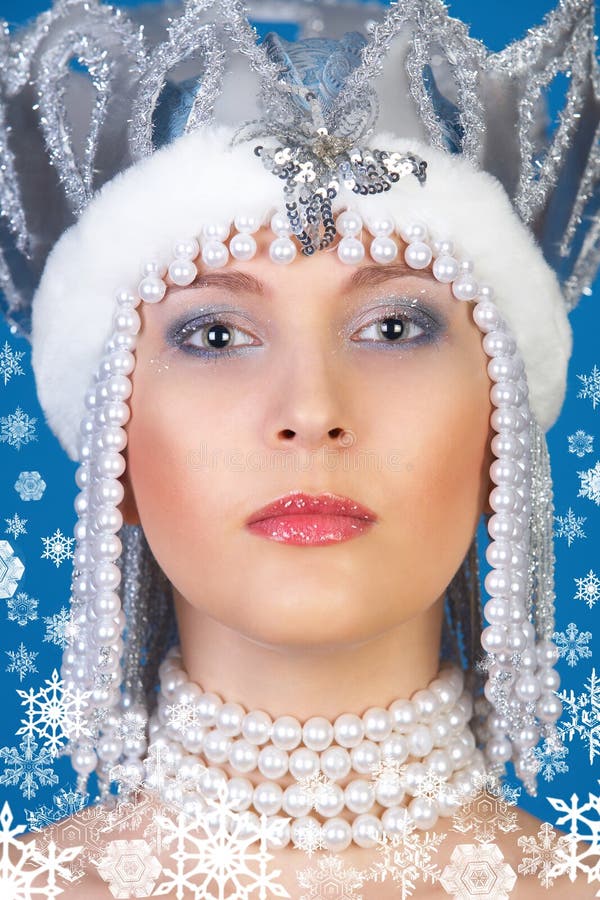 Winter Queen Blowing Kisses Stock Image - Image of cold, asian: 22057643