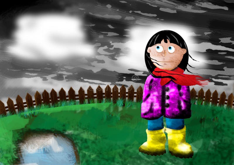 Winter Gloom stock illustration. Illustration of wind, grass - 149097