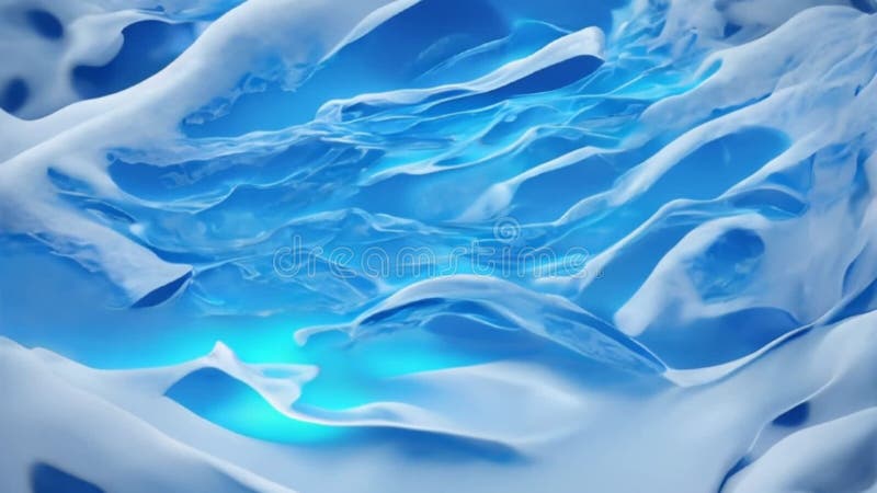 Winter Gradient Fluid in Blue, White Color, Motion Stock Footage ...
