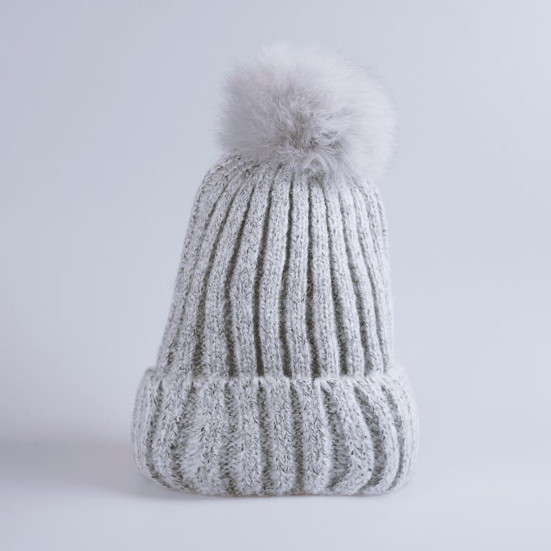 Winter gray hat stock photo. Image of accessory, warm - 152024982