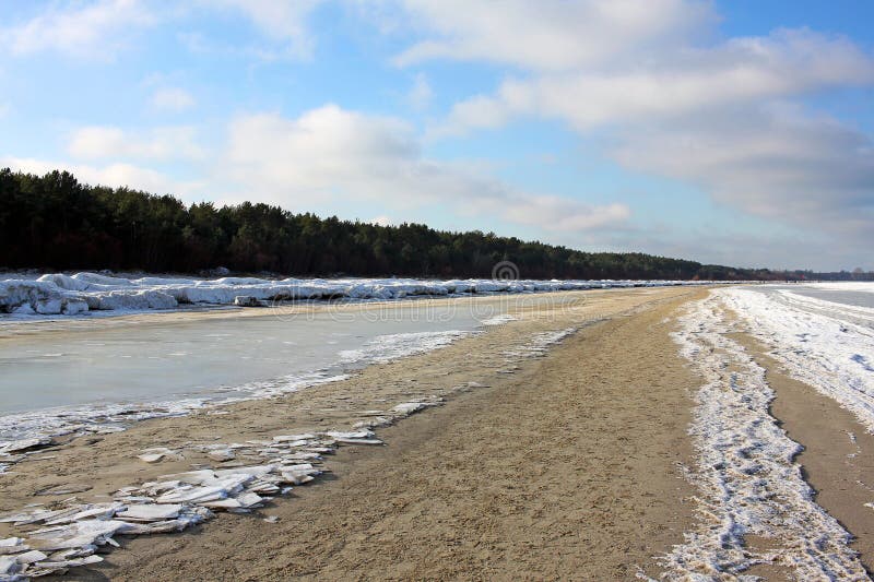 Gulf Of Riga. Bay Of The Baltic Sea Stock Photo - Image of north, sand ...