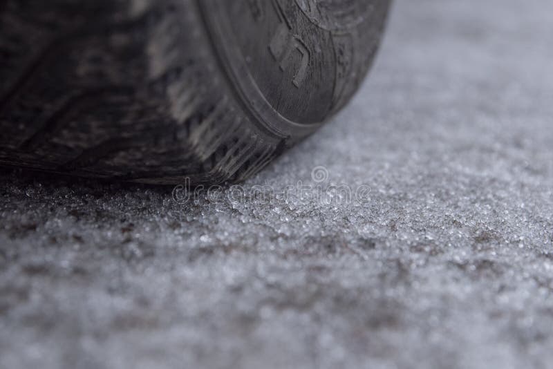Winter Hail on the Road. Car Wheel Stock Image - Image of motion, hail ...
