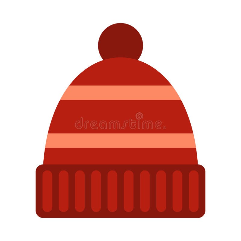 Winter Hat Icon, Flat Style Stock Vector - Illustration of head, site ...