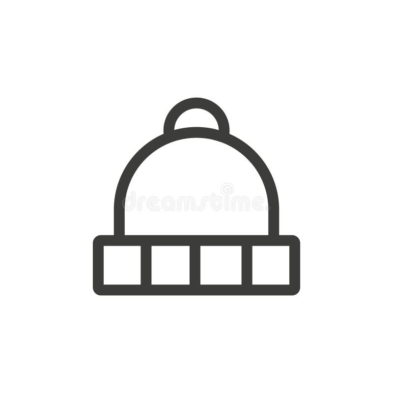 Winter Hat Icon Simple Outline Vector Logo Stock Vector - Illustration ...