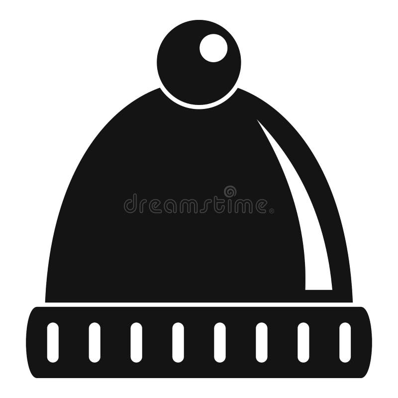 Winter Hat Icon, Simple Style Stock Vector - Illustration of snow, cute ...