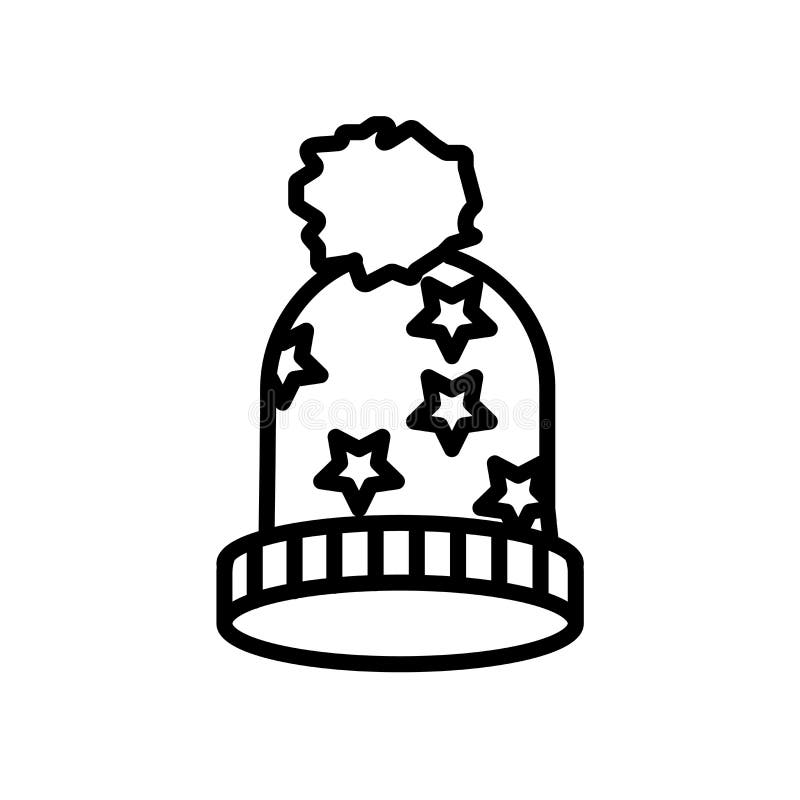 Winter Hat Icon Vector Isolated on White Background, Winter Hat Sign ...