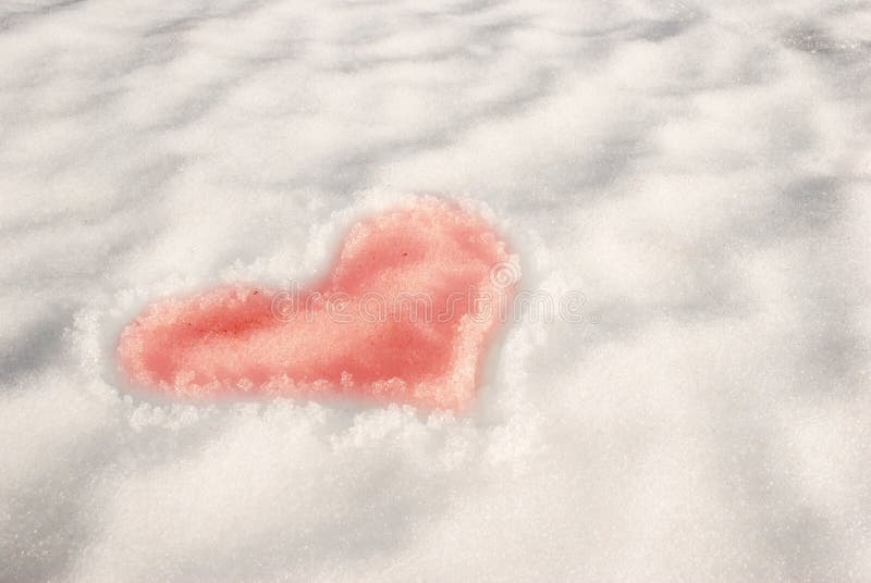 Winter heart stock image. Image of emotion, feelings, snow - 7392749