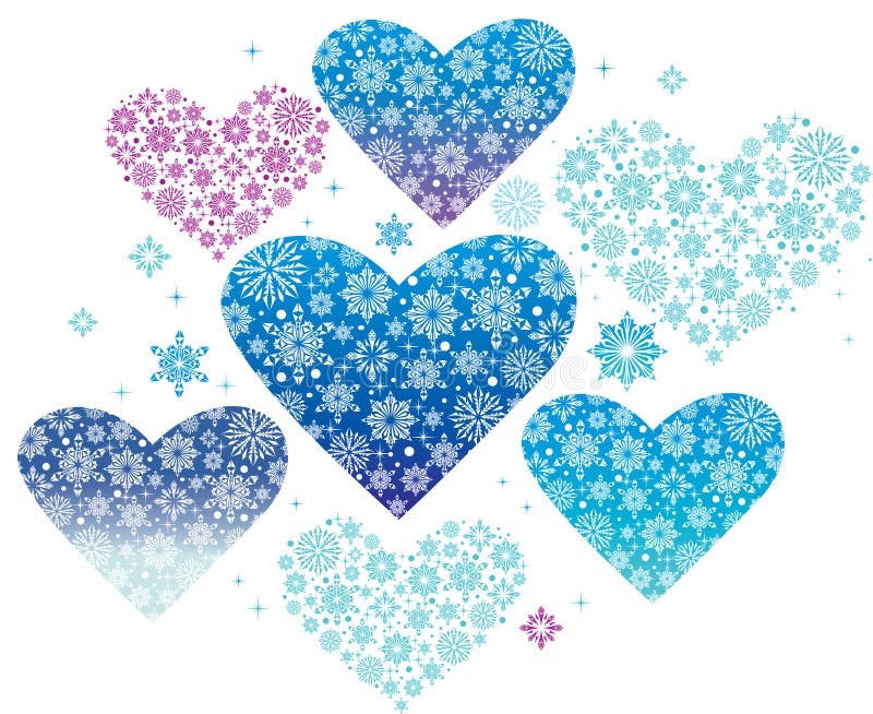 Winter hearts stock vector. Illustration of cupcake, chocolate - 16809385