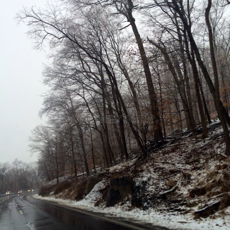 Winter highway stock image. Image of snow, road, winter - 46495589