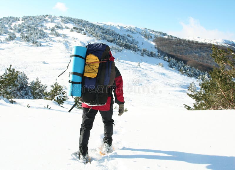 Winter hike stock photo. Image of hiking, morning, climb - 6996432