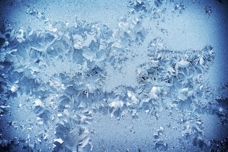 Winter Hoarfrost Blue Texture Stock Photo - Image of crystal, christmas ...