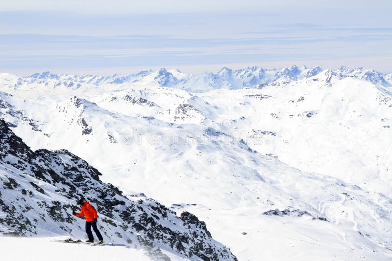 Winter holiday in the Alps stock photo. Image of female - 53283602