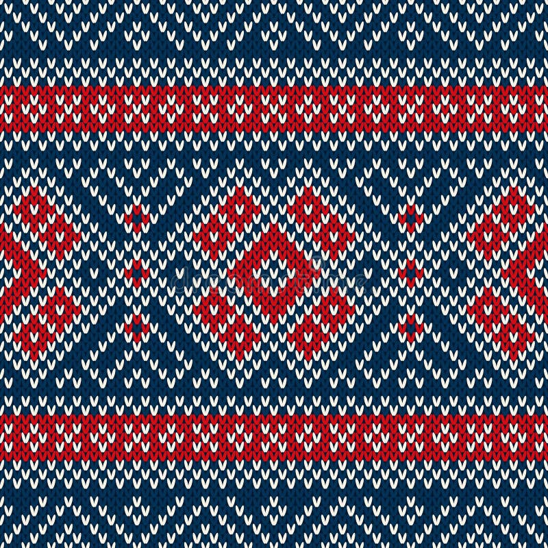 Winter Holiday Sweater Design on the Wool Knitted Texture Stock Vector ...