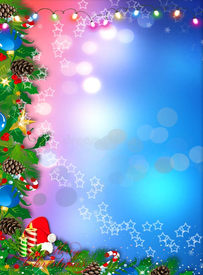 Winter Holidays Postcard Wallpaper Background Stock Illustration ...