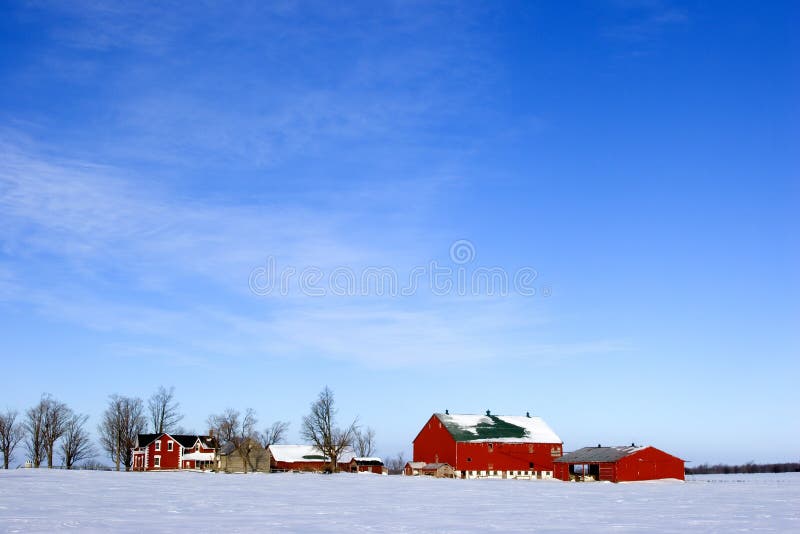 Winter on the homestead stock photo. Image of snow, field - 754912
