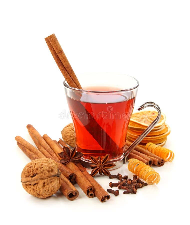 Winter Hot Drink with Spices Stock Image - Image of aromatic, cinnamon ...