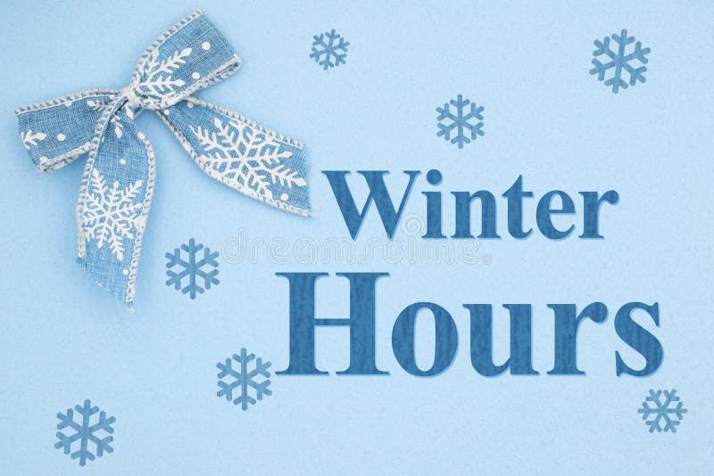 Winter Hours Sign with Snowman Stock Photo - Image of christmas, white ...
