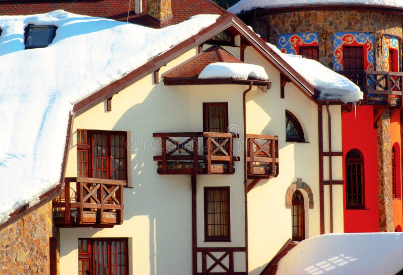 Winter house stock image. Image of building, altitude - 26960625