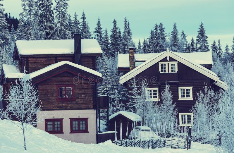 Winter hut stock photo. Image of frost, light, house - 37046088