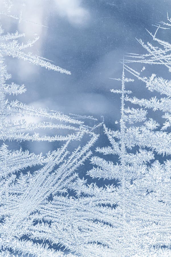 Winter Ice Frozen Window Glass Texture Cold Stock Image - Image of ...