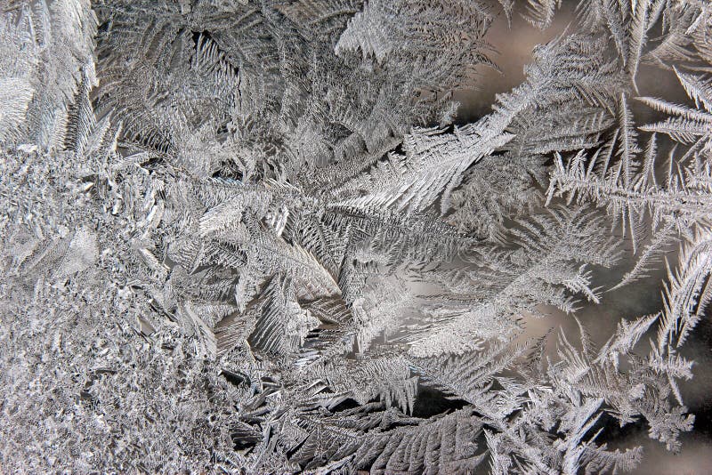 Winter Ice Patterns on Window Stock Photo - Image of adornment, macro ...
