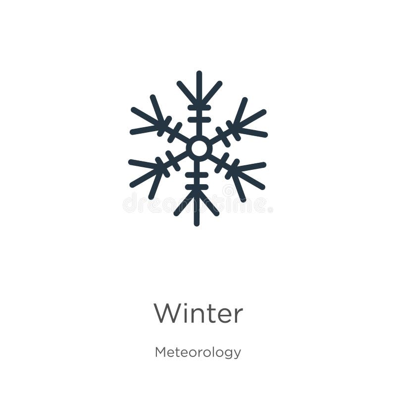 Winter Icon. Thin Linear Winter Outline Icon Isolated on White ...